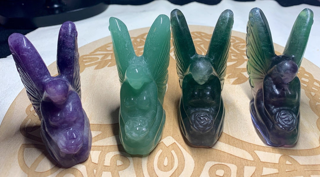 Gemstone Fairy Carvings. 2.4” - Etsy