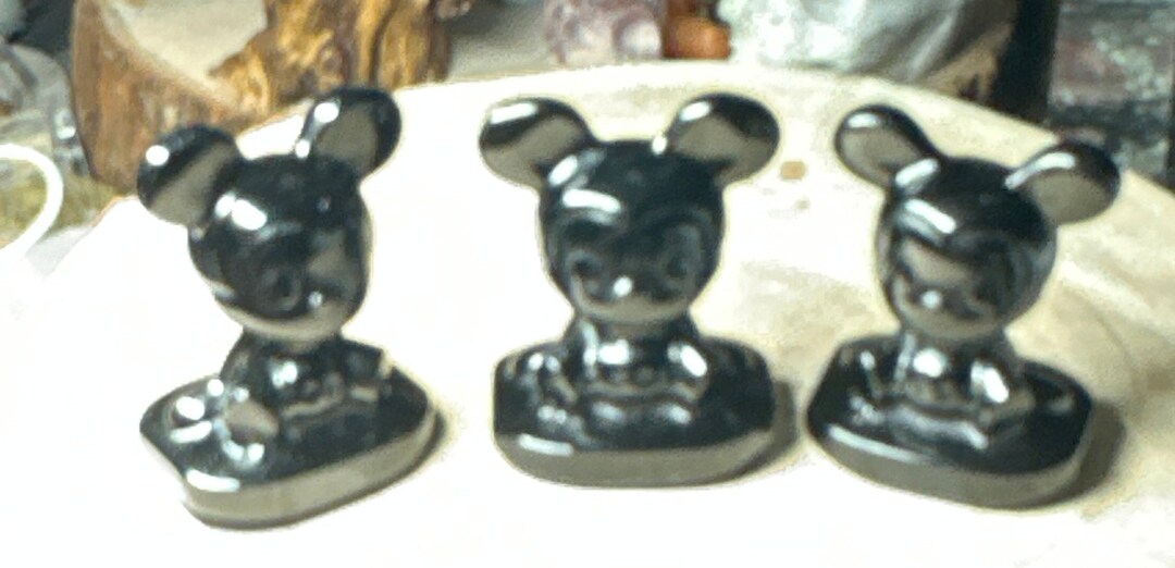 Black Obsidian Baby Mickey Mouse - Etsy