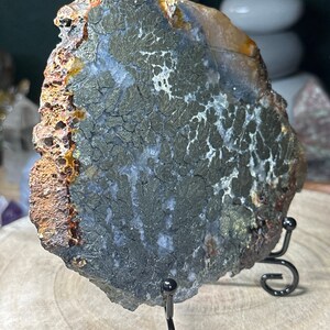 Pyrite Slab With Stand. 5.7x5.3 - Etsy