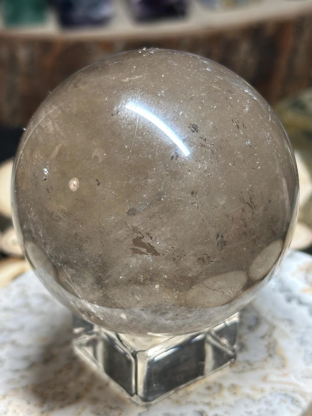 Smokey Quartz Sphere 62mm - Etsy