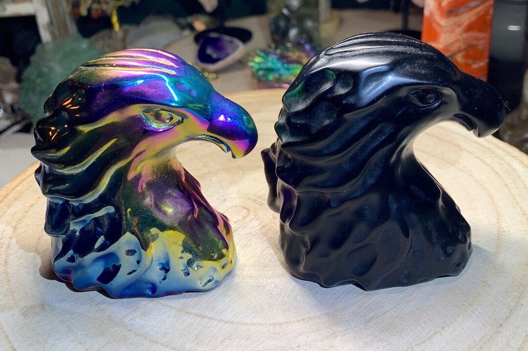 Black Obsidian Eagle Carving. 3.0”x3.0” - Etsy