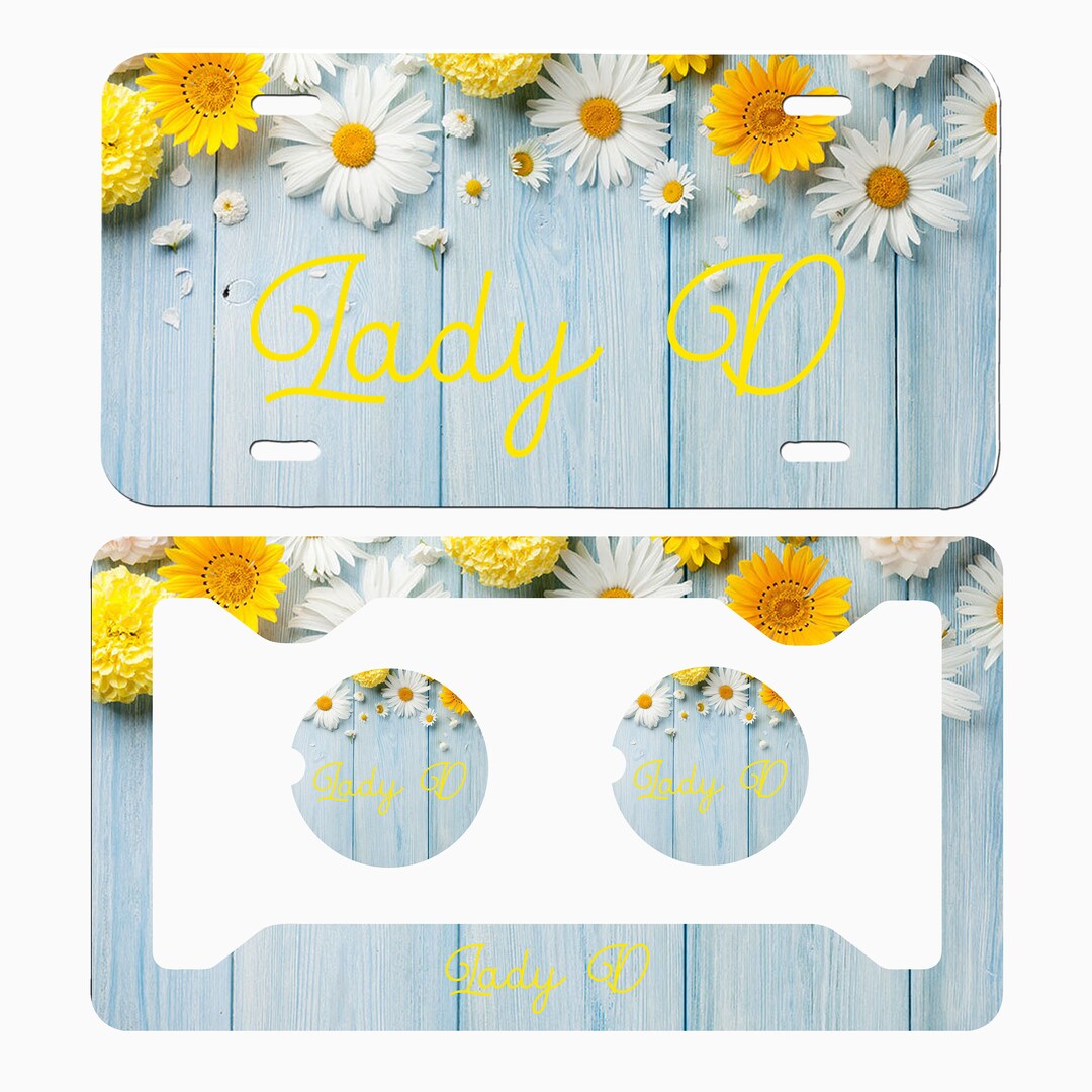Daisy Wood Personalized License Plate , Custom License Plate Car ...