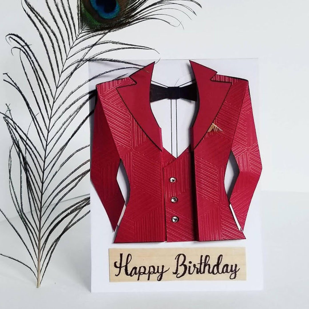 Suit/tuxedo Birthday Card - Etsy