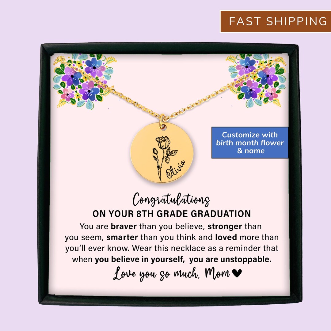 8th Grade Graduation Gift for Her,personalized Gift Middle School Grad ...