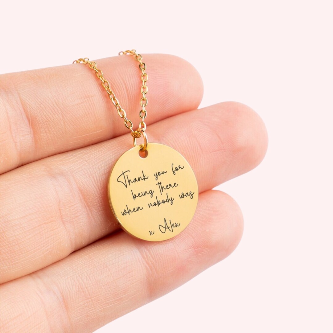 Personal Message Necklace I Personalized Quotes Necklace I Custom ...