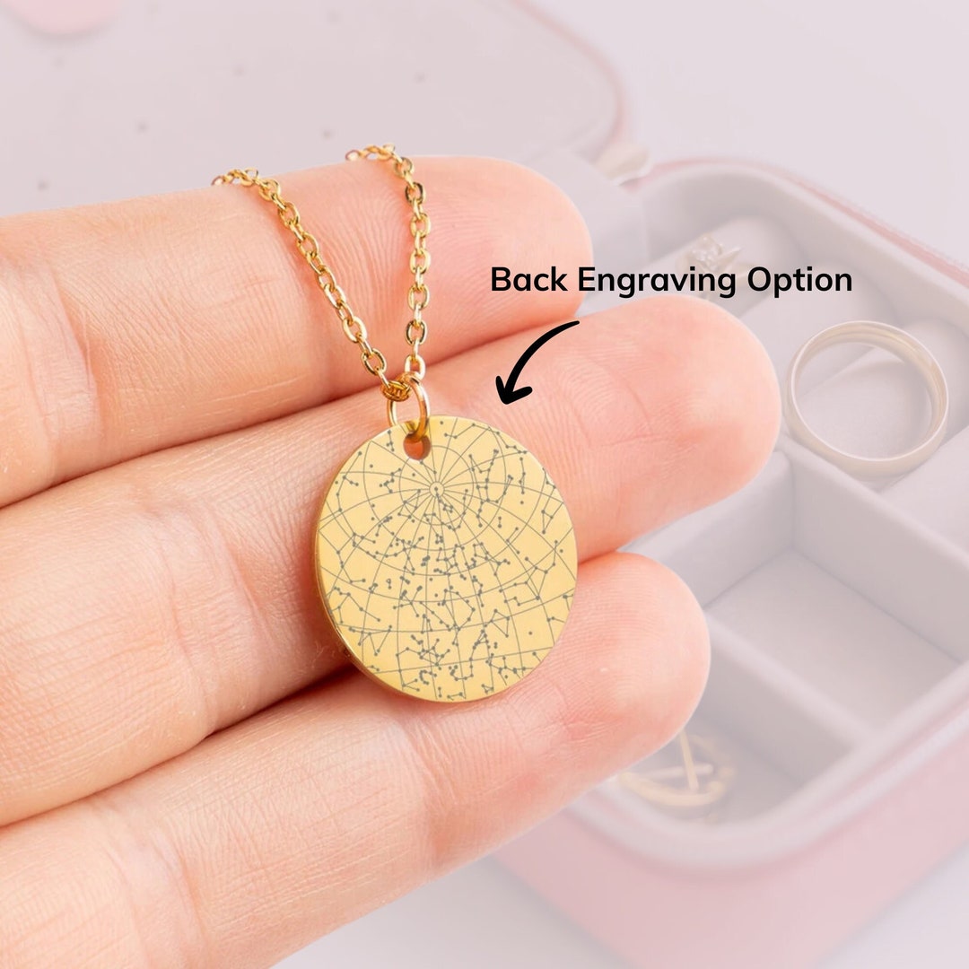 Custom Star Map Necklace,personalized Night Sky Star Map Gift for Your ...