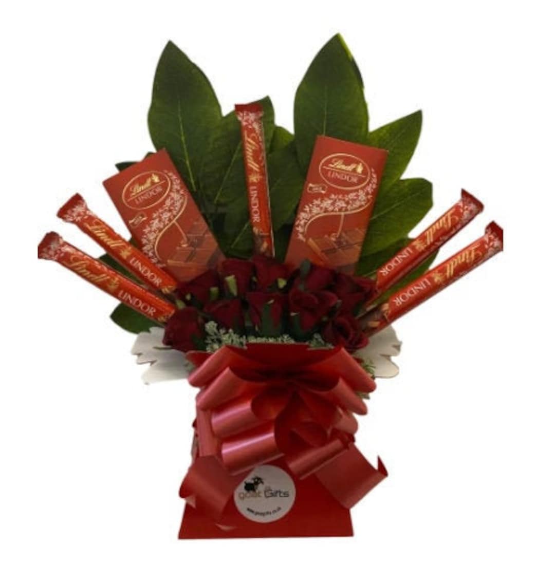 Lindt Lindor Chocolate Silk Flowers Yankee Candle Bouquet Gift - FULL ...