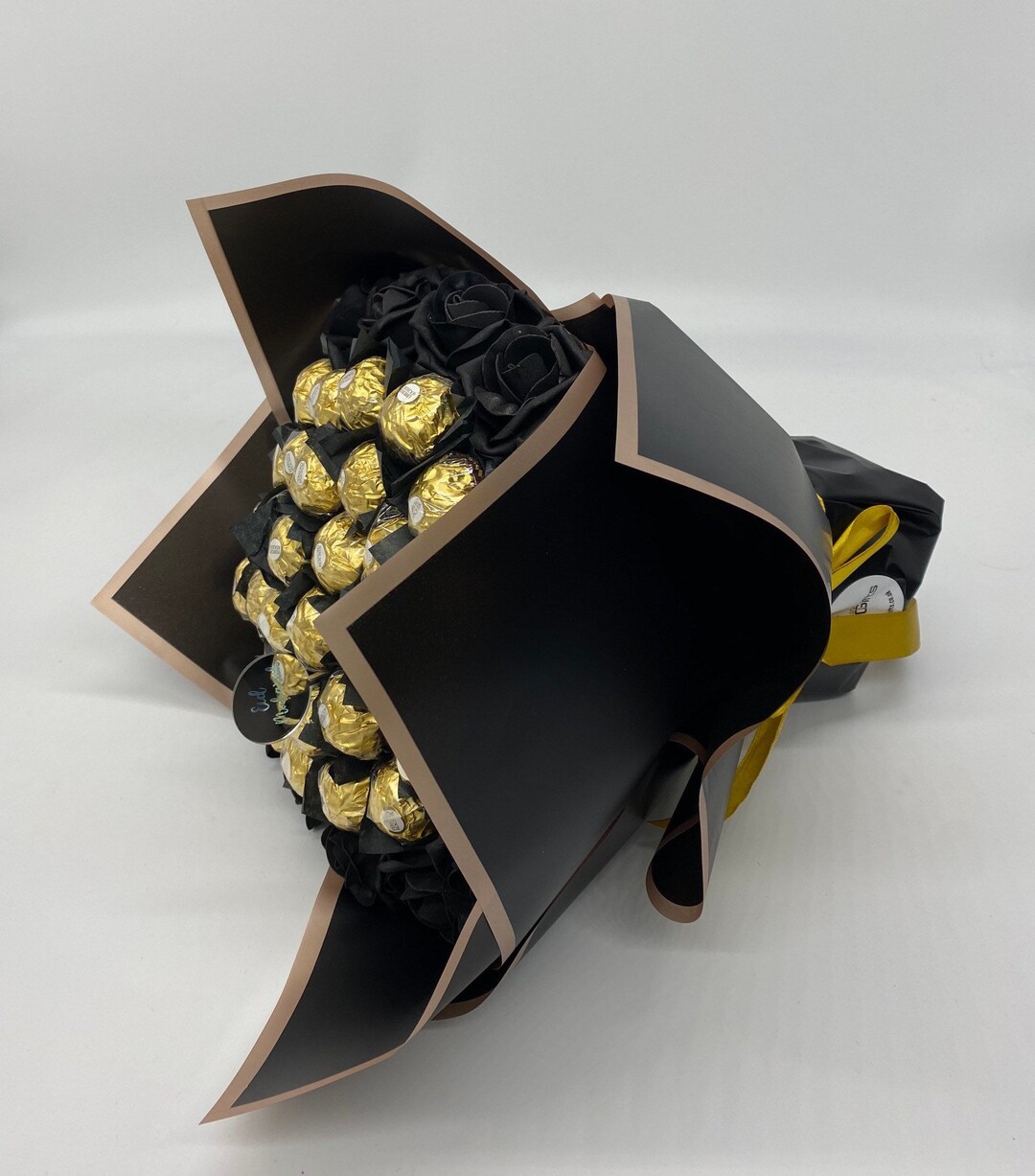 Eid Ferrero Rocher Chocolate & Flowers Hand-tied Bouquet Ramadan Gift ...