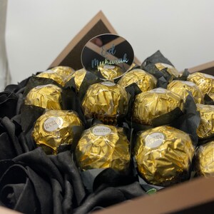 Eid Ferrero Rocher Chocolate & Flowers Hand-tied Bouquet Ramadan Gift ...