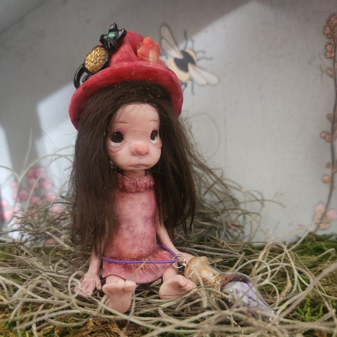Ooak Elf Magical Marlene Cute Gothy Type Elf Girl for Your Space - Etsy