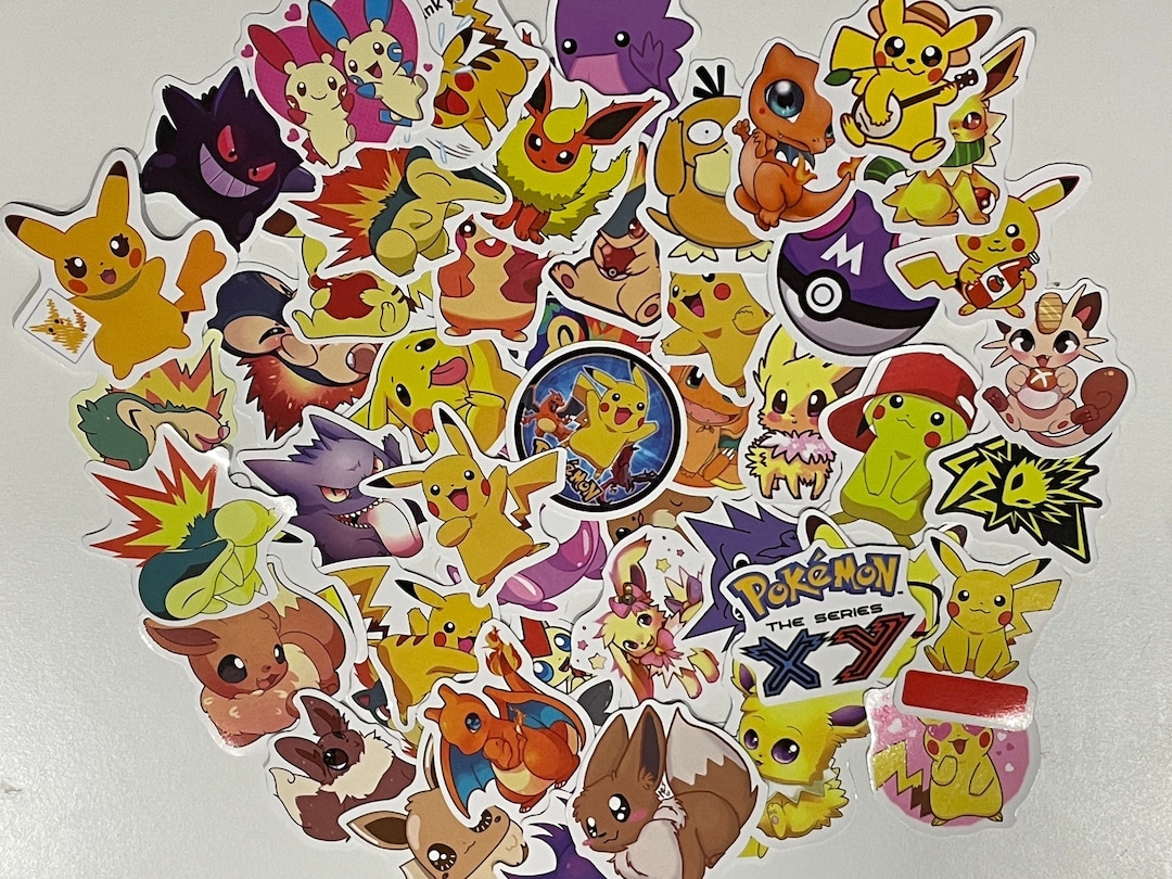 50 Piece Sticker Bomb Pack Bundle Pokemon Pikachu Squirtle Charizard ...