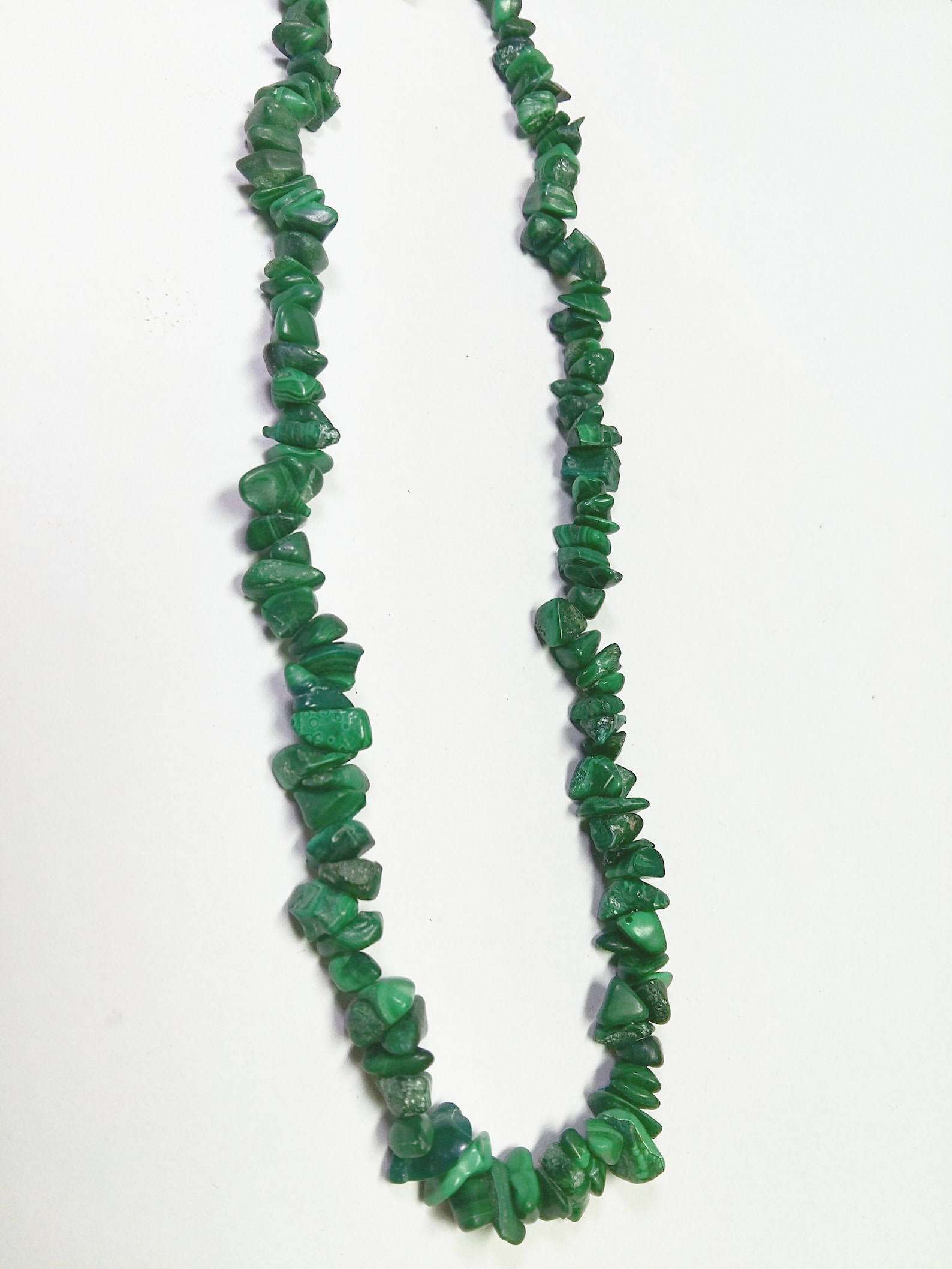 AAA Quality Natural Malachite Chip Gemstone Necklace for Women's ...