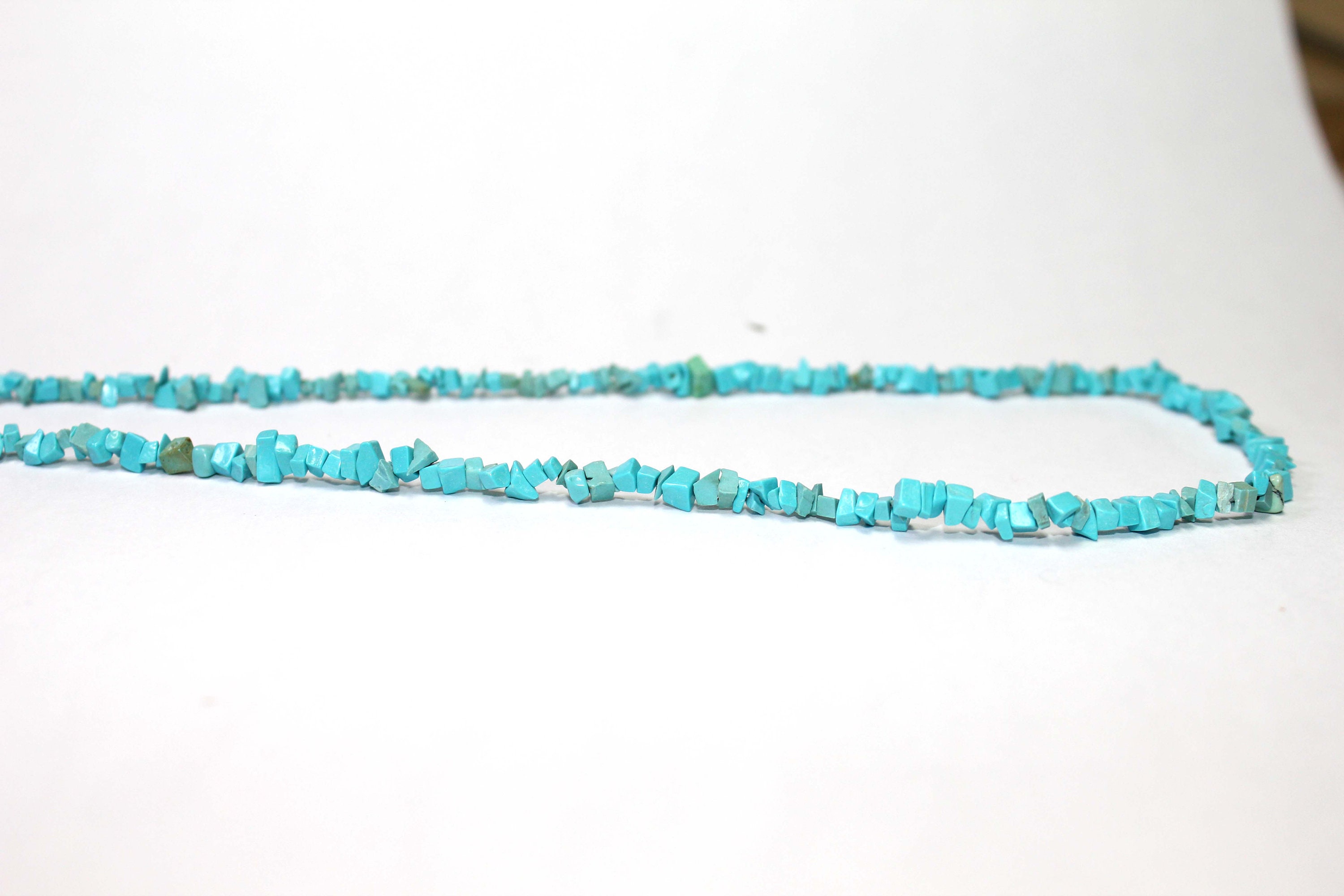 AAA Quality Natural Blue Chip Stone Turquoise Gemstone Beaded - Etsy