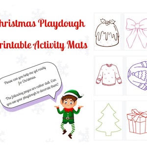 Christmas Printable Playdough Mats: Festive Fun for Little Hands - Etsy