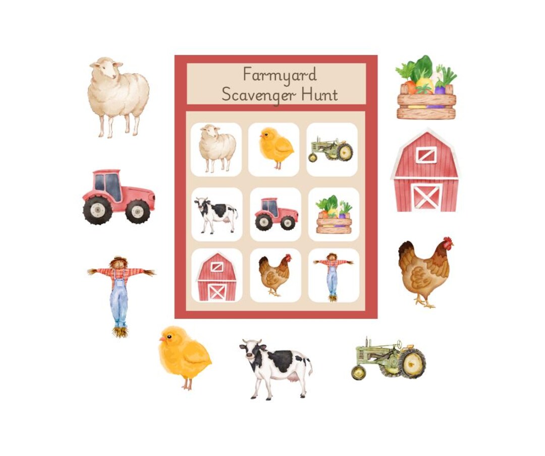 Farmyard Fun: A Scavenger Hunt Adventure - Etsy