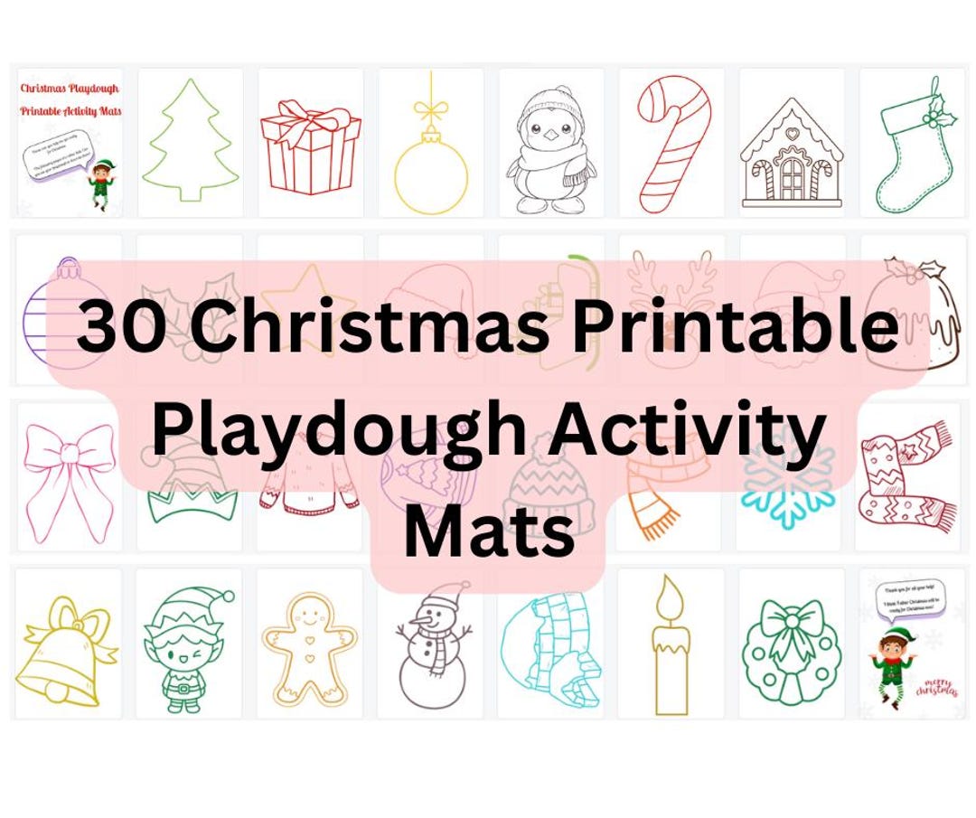 Christmas Printable Playdough Mats: Festive Fun for Little Hands - Etsy