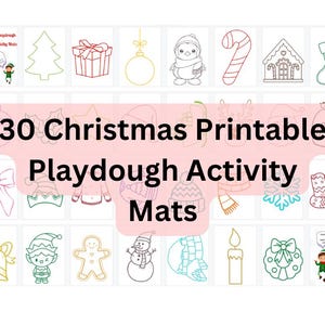 Christmas Printable Playdough Mats: Festive Fun for Little Hands - Etsy