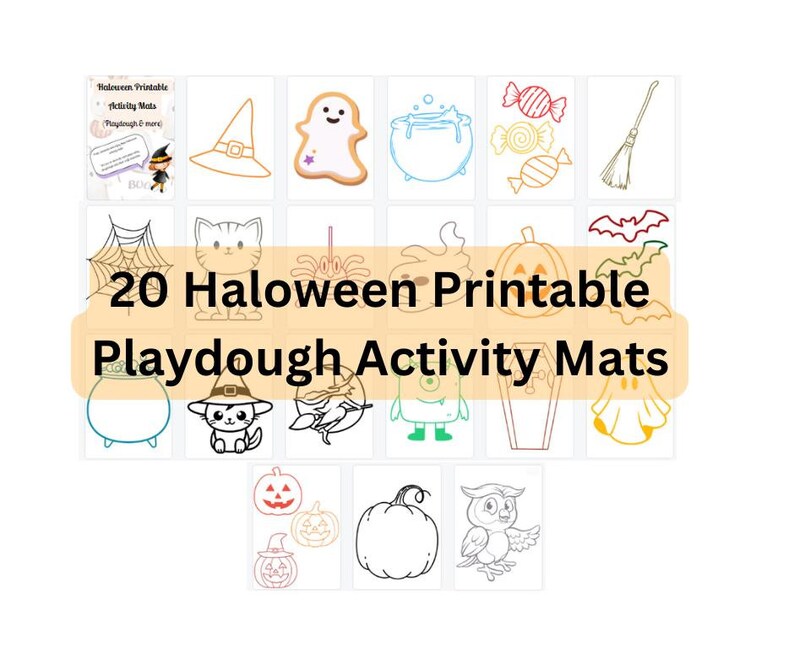Spooky Fun at Home! Printable Halloween Playdough Activity Mats ...