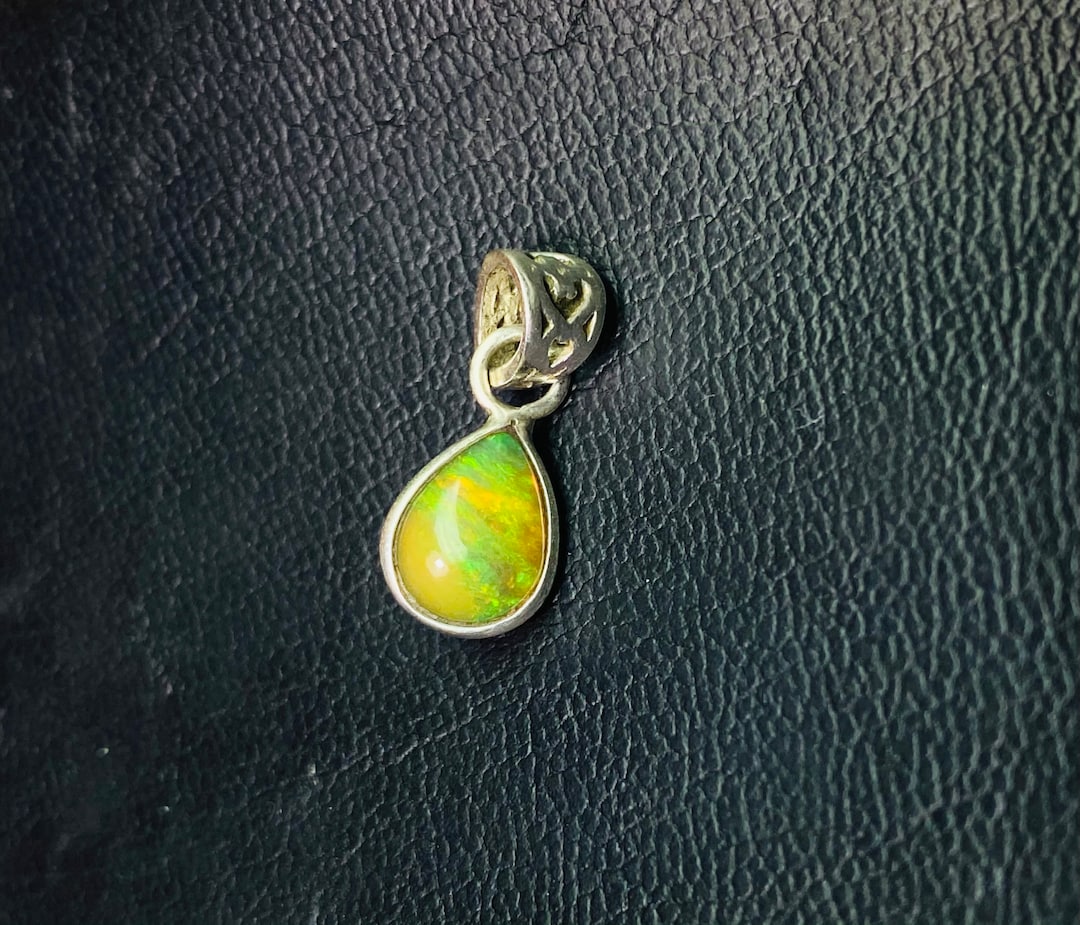 Natural Fire Opal Charm 925 Sterling Silver Charm Ethiopian - Etsy UK