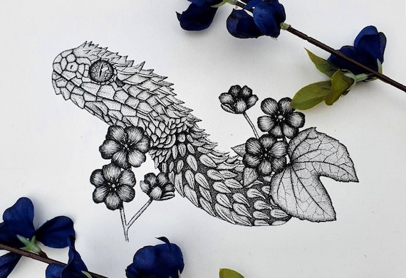 Hairy Bush Viper Print A5 Snake Art Snake Decor Snake | Etsy