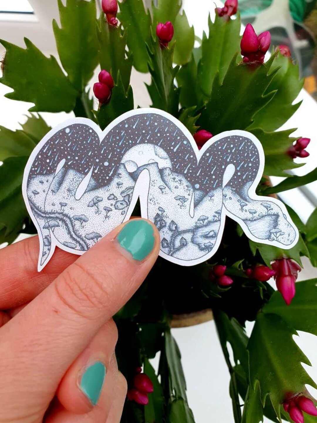 Pack of 4 Ball Python Stickers, Ball Python Decal, Ball Python Art ...