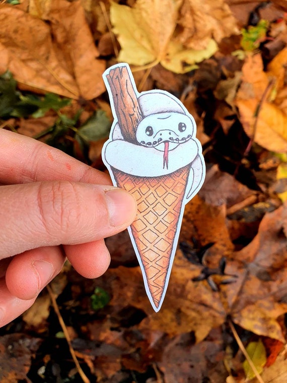 Pack of 4 Ball Python Ice Cream Stickers Ball Python Sticker | Etsy