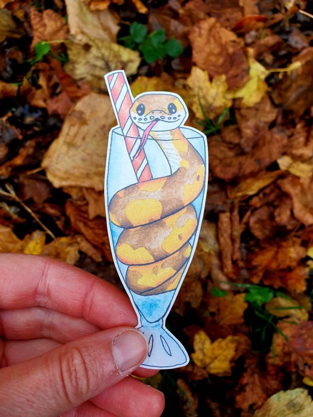 Banana Ball Python Milkshake Stickers (pack of 4), Royal Python, Decals ...