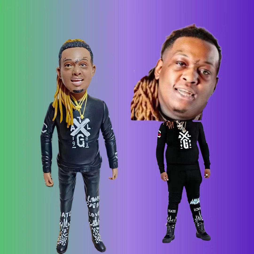 Music Lover Gift Bobblehead Custom, Personalized Hip Hop Rapper Figure ...