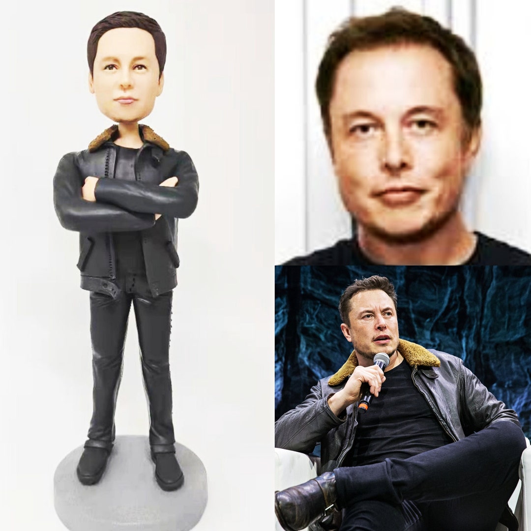 Custom 3D Portrait Wax Figure Grade Doll Elon Musk From Photo - Etsy