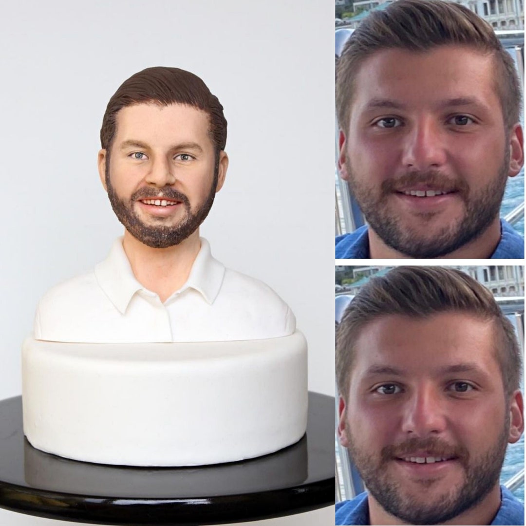 Custom Bust Statue Cake Topper Decoration From Photo Personalized 3D ...
