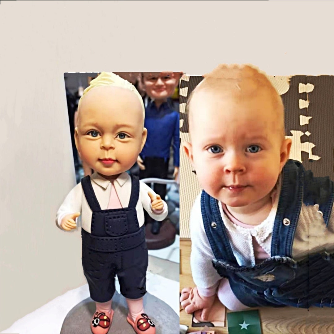 Custom Baby Gift Bobblehead, Personalized Baby Shower Figurine, 3D ...