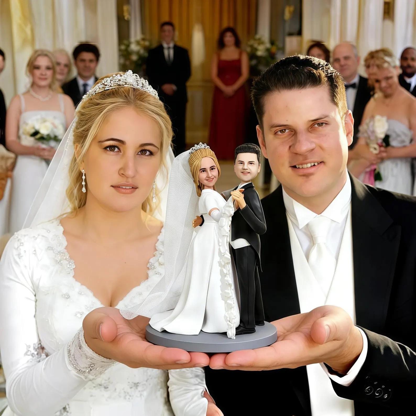 Custom Couple Figurine Wedding, Personalized Couple Figures From Photo ...