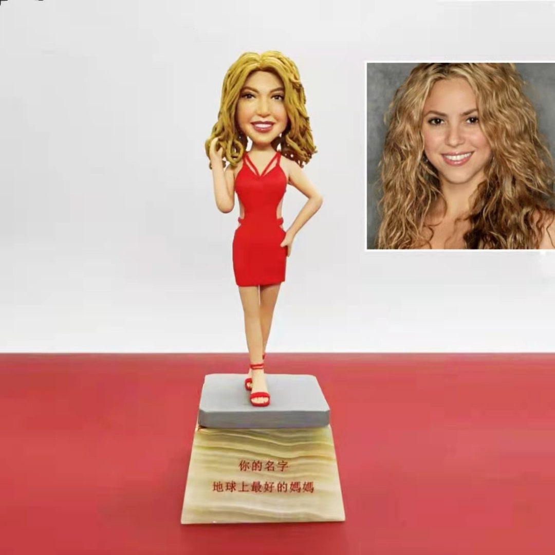 Custom Portrait Figurine Award Trophy With Black Crystal Jade Plauqe ...