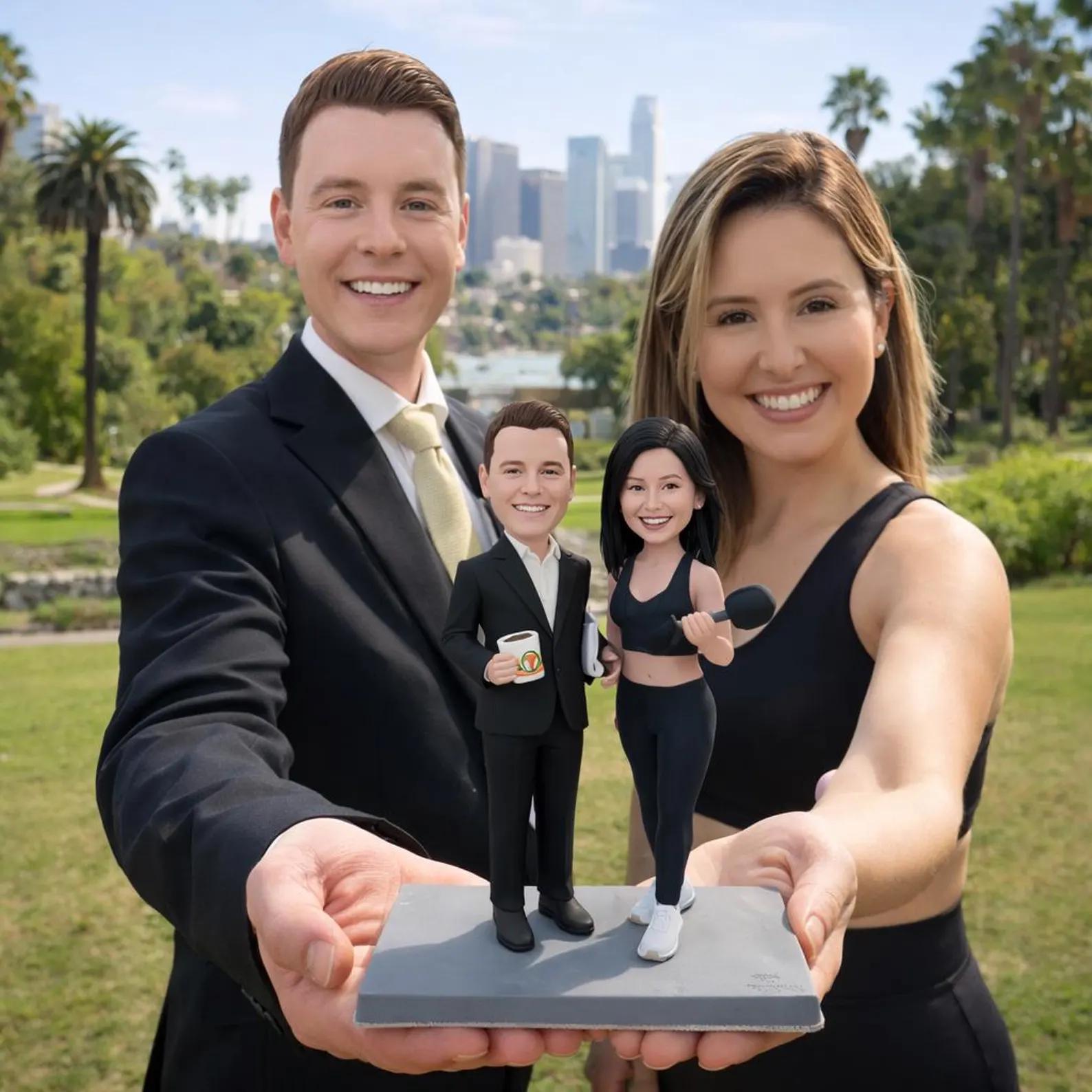 Custom Couple Figurine Wedding, Personalized Couple Figures From Photo ...