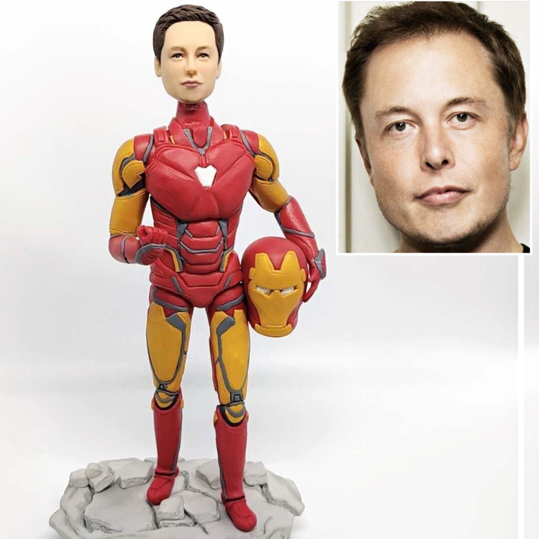 Custom 3D Marvel Avengers Final Fantasy Superhero Iron Man Elon Musk ...