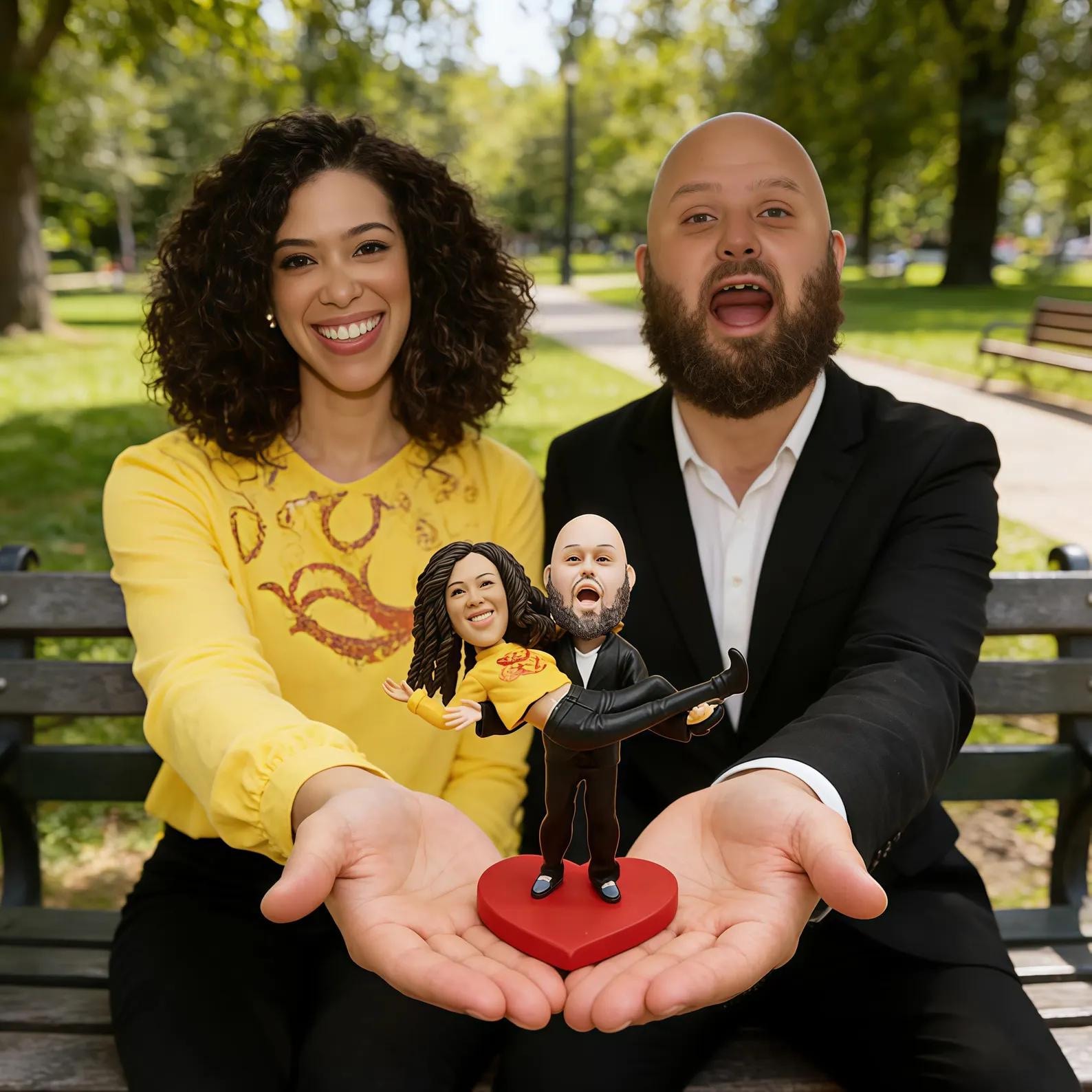 Custom Couple Figurine Wedding, Personalized Couple Figures From Photo ...
