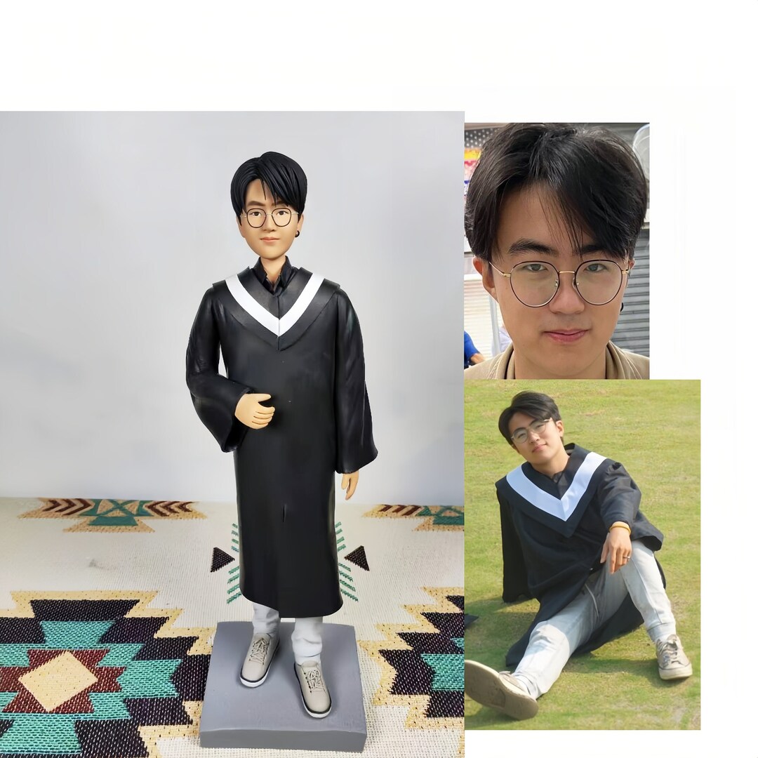 Graduation Figurine Cake Topper Customcustom Graduation Art Doll ...
