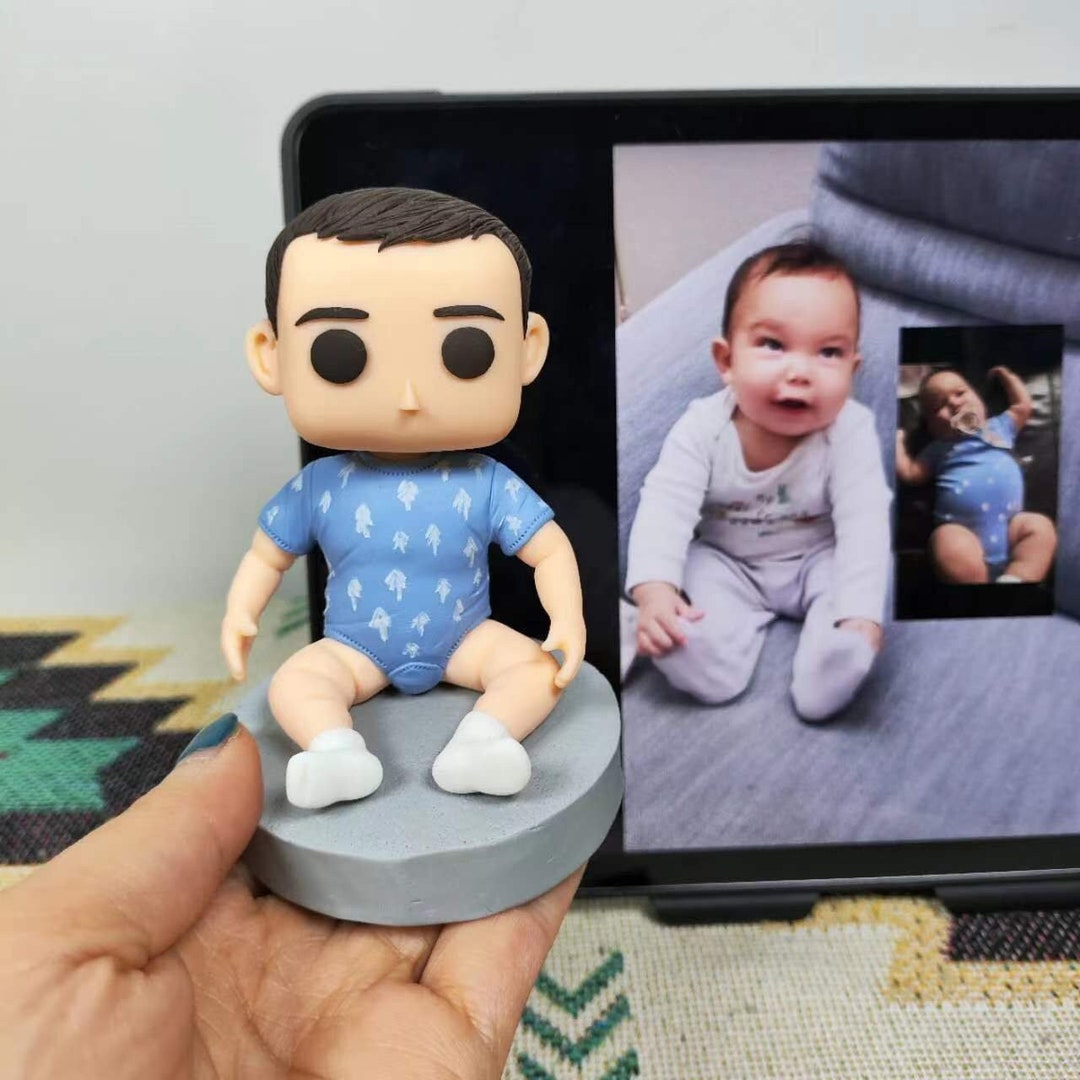 Custom Baby Gift Funko Pop, Personalized Baby Shower Funko Figure, 3D ...