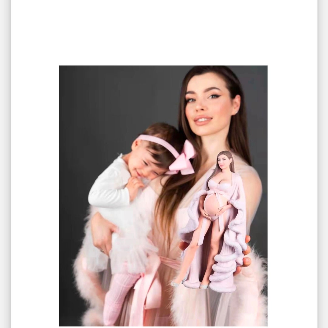 Pregnancy Announcement Gift Figurine Custom, Personalized New Mom ...