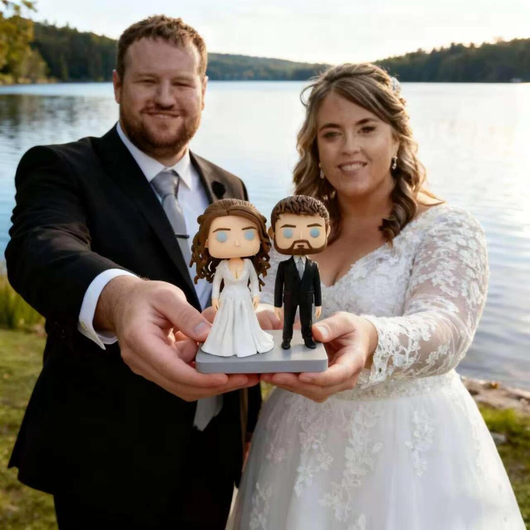 Custom Mini Figures Couple, Personalized Couple Figurine From Photo ...