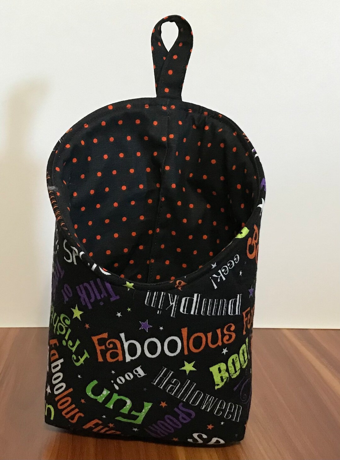 Hanging Fabric Storage Pod/washable Fabric Container/lined Fabric ...