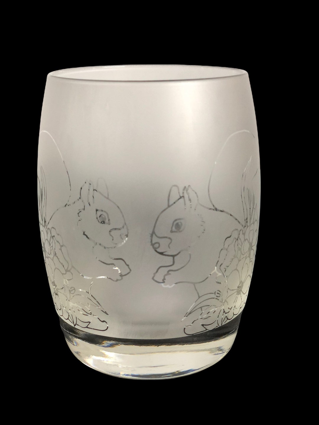 Etched Squirrel Glass - Etsy