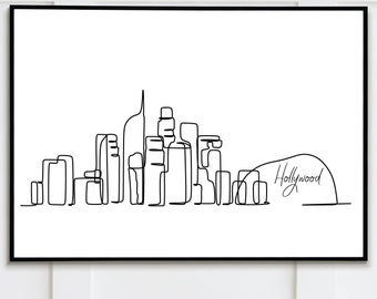 PRINTABLE Atlanta Skyline Cityscape Wall Art Simple Line - Etsy