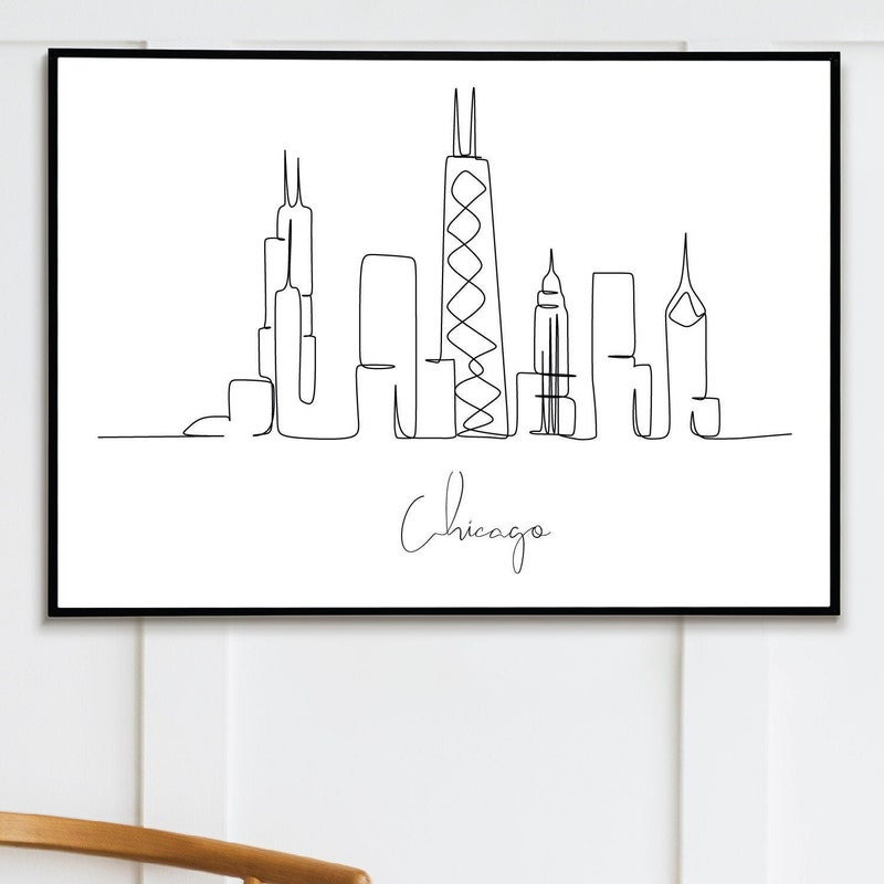 Chicago Skyline - Etsy