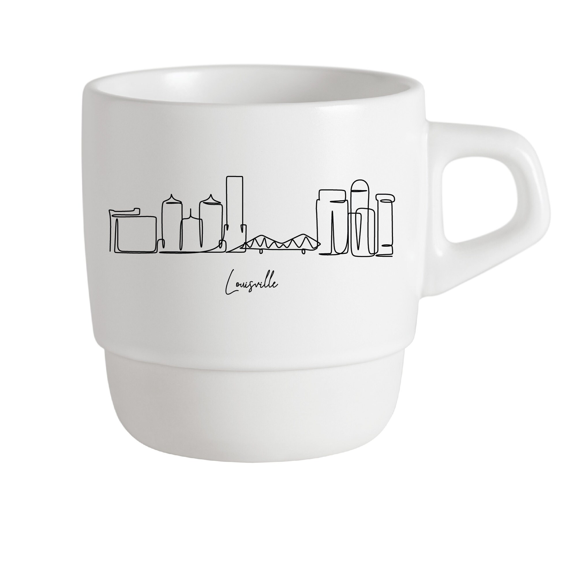 Louisville Skyline Simple Line Drawing, Line Art Printable Poster, SVG ...