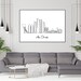 Abu Dhabi Line Drawing, Cityscape Wall Art, Skyline Drawing Art for ...