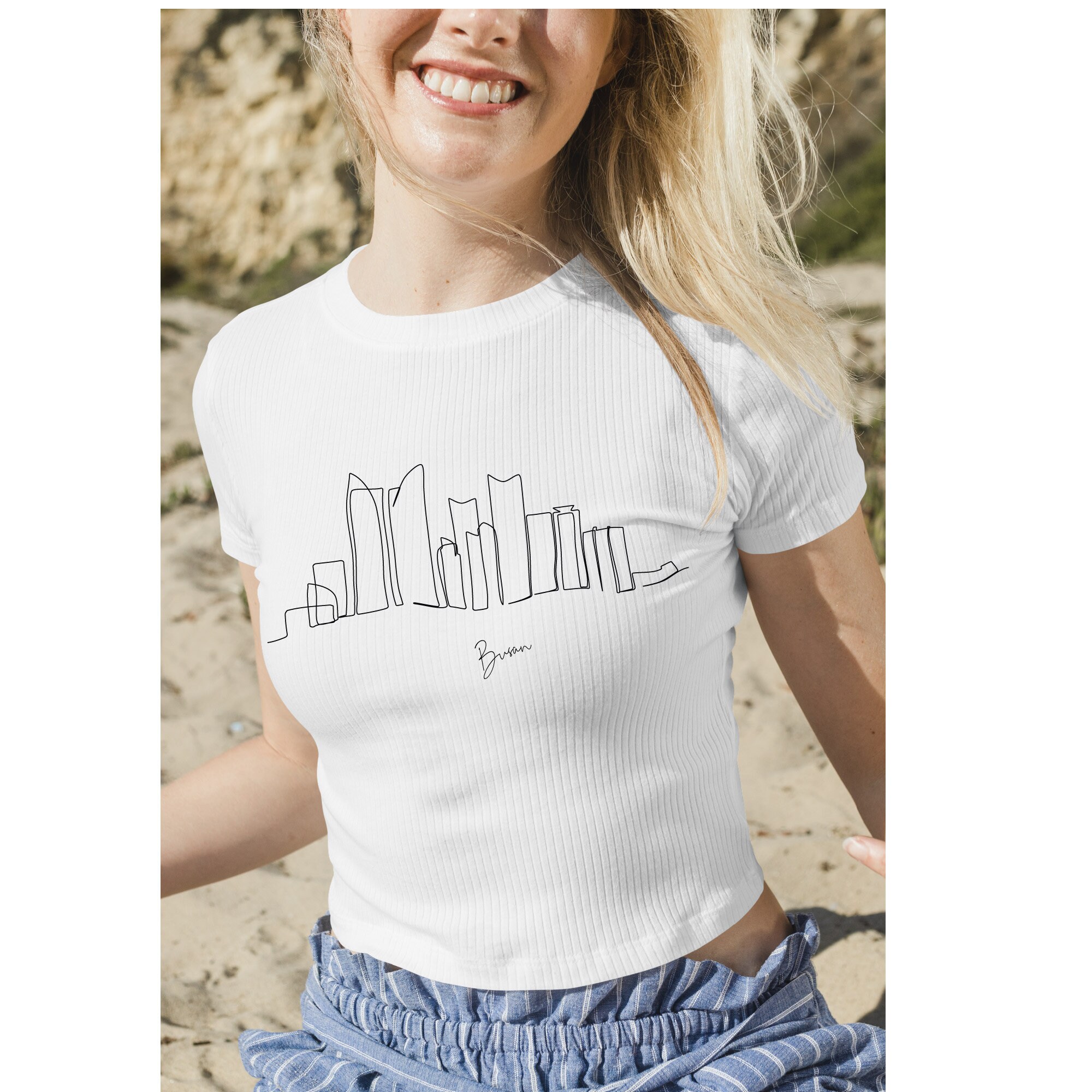 Busan South Korea Printable City Skyline. Cityscape Wall Art, Simple ...