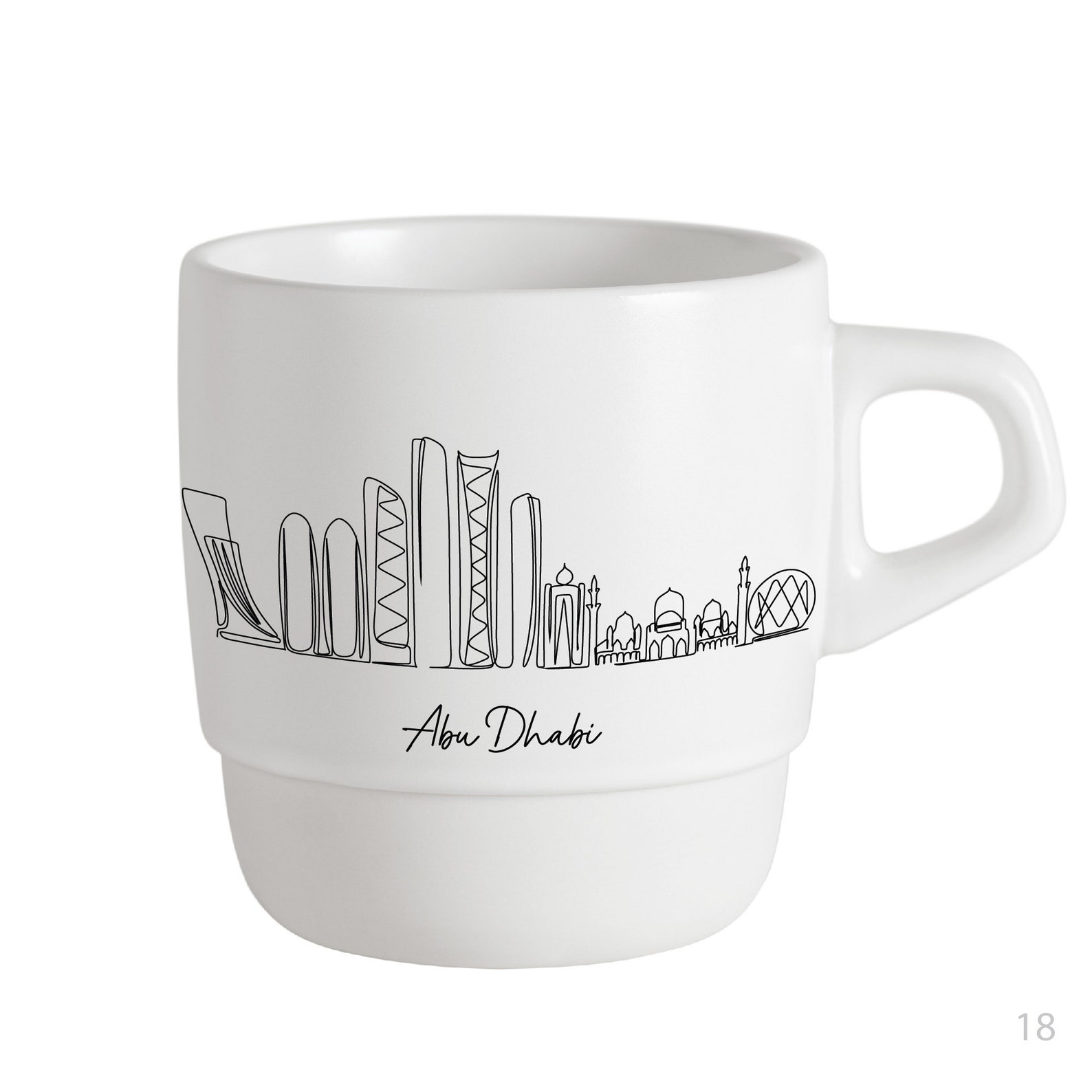 Abu Dhabi Line Drawing, Cityscape Wall Art, Skyline Drawing Art for ...
