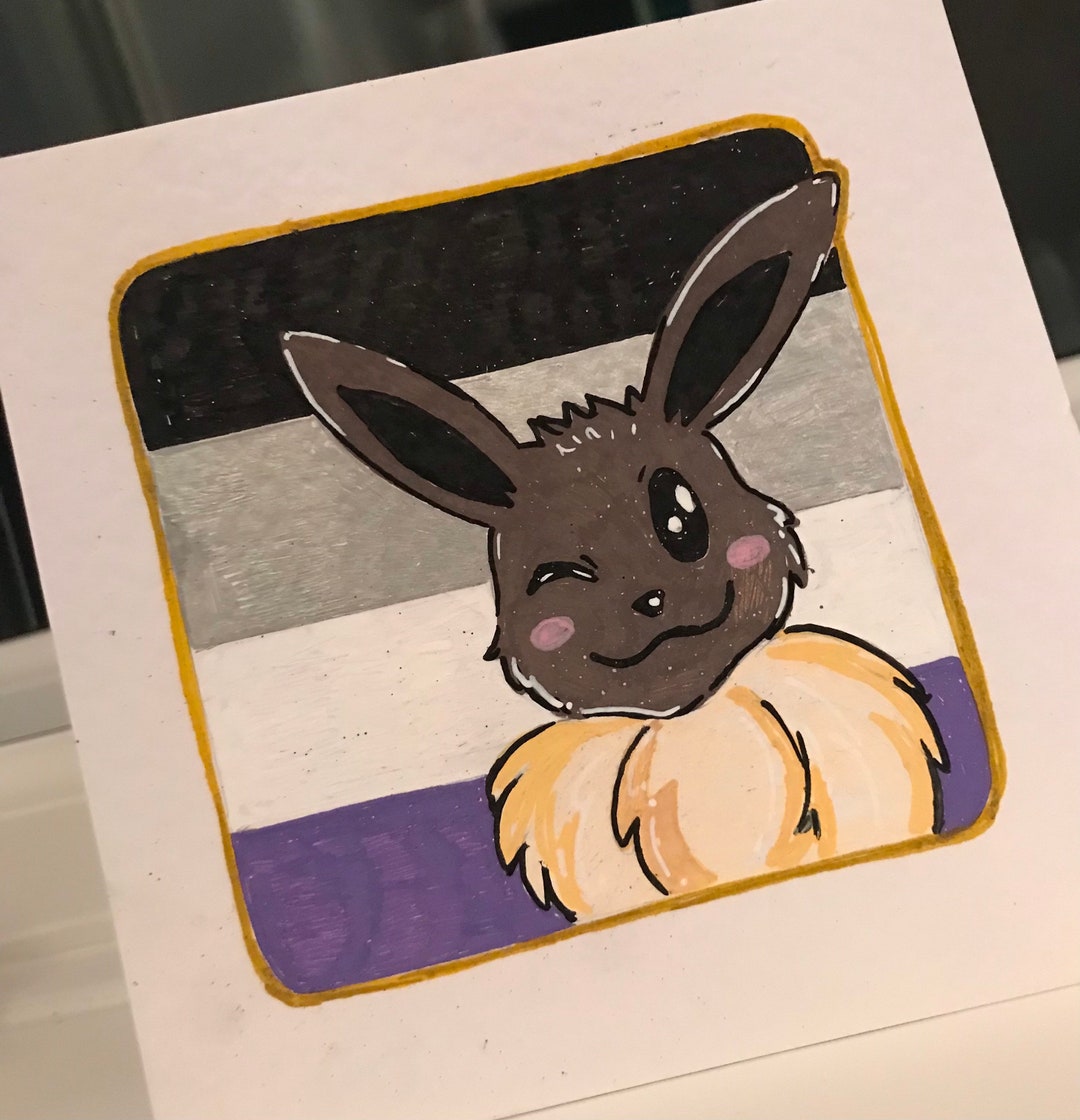 Asexual Pride Eevee Card - Etsy UK