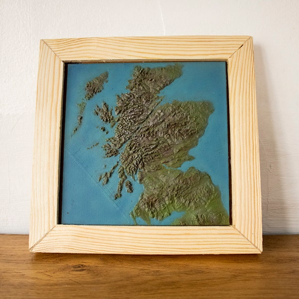 Small Framed Map of Scotland - Etsy